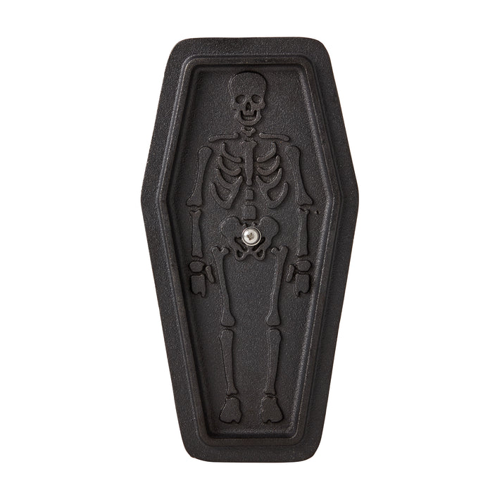 Skeleton Coffin Cast Iron Loaf Pan, Black | Smith & Clark