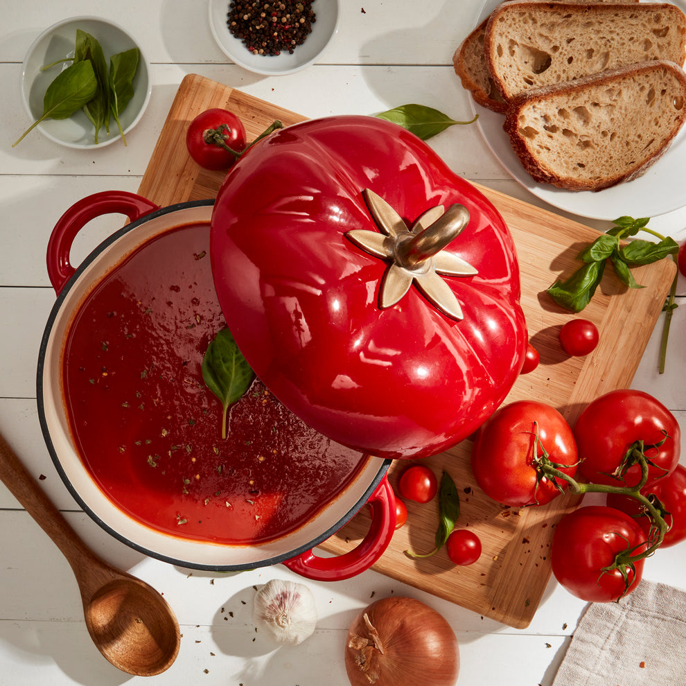 4-Quart Enameled Cast Iron Tomato Dutch Oven | Smith & Clark